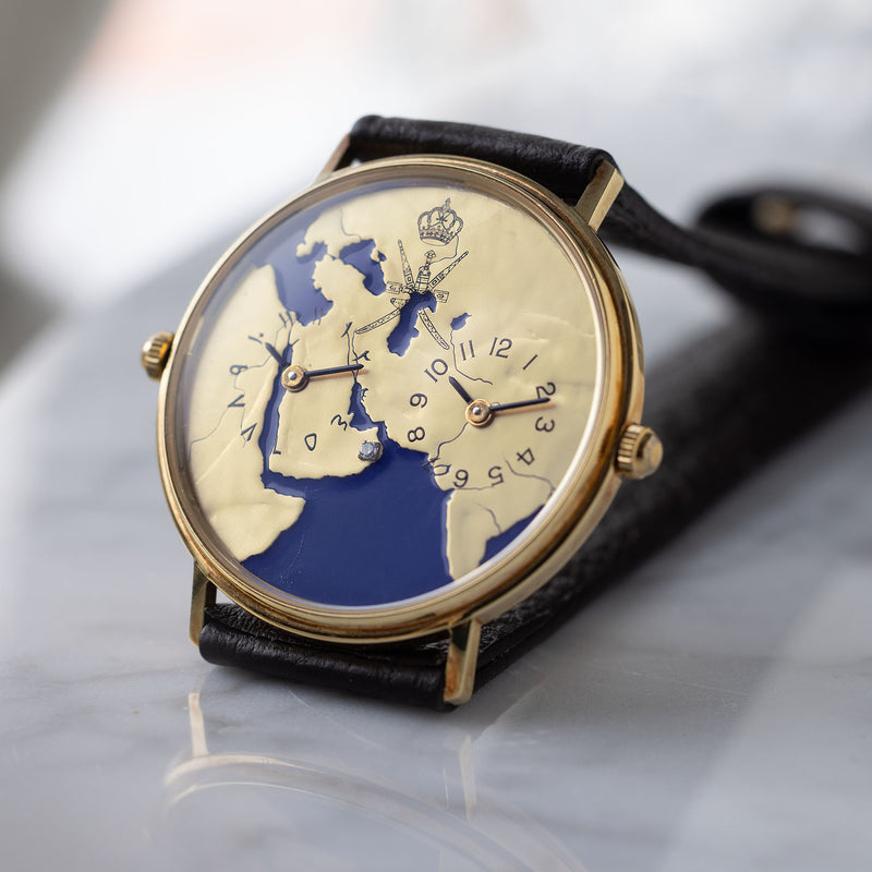 Asprey London Dual Time For Sultanate of Oman Enamel Khanjar Dial ...
